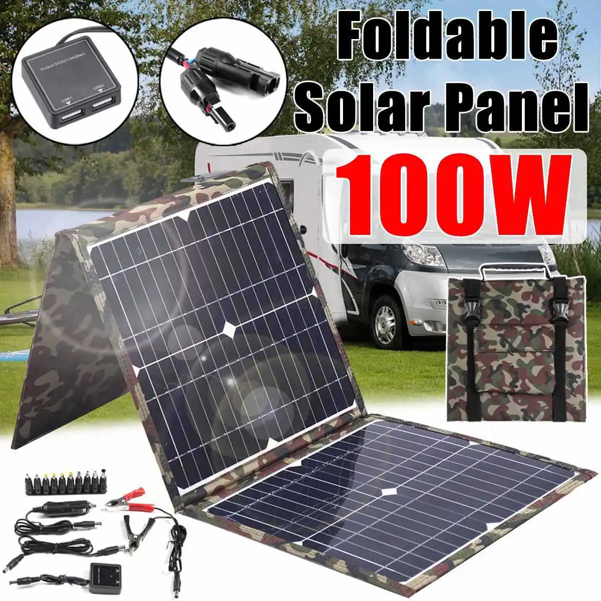 100W-Solar-Panel-Kit-Complete-Camping-Foldable-Solar-Power-Station-MPPT ...