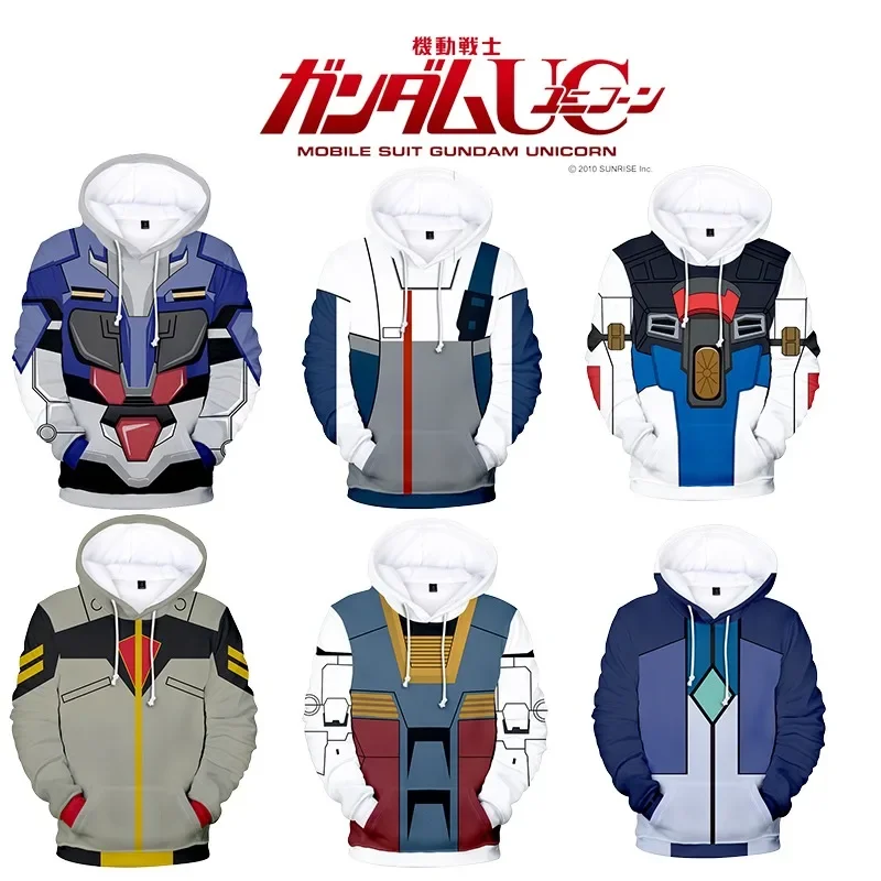 Gundam-Hoodies-Long-Sleeves-Cartoon-Sweatshirt-Cartoon-Casual-Hooded ...