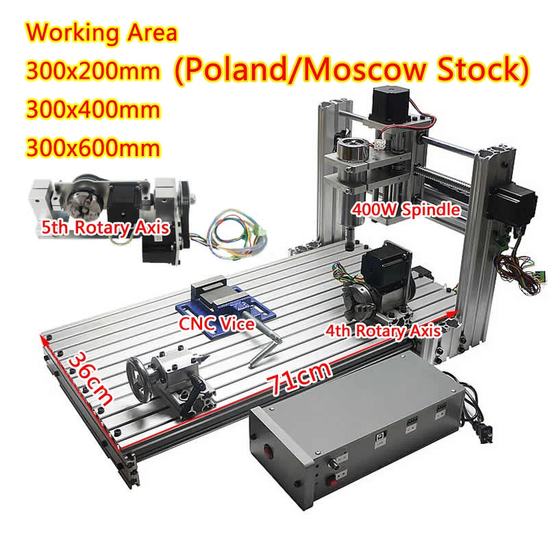 Diy-Mini-Cnc-3060-5-Axis-Metal-Router-4-Axis-3040-Wood-Enraving-Milling ...