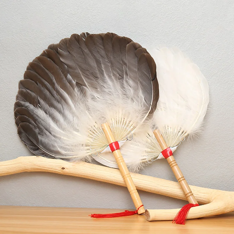 Vintage-Chinese-Fan-Feather-Zhuge-Liang-Wedding-Party-Black-Dance ...