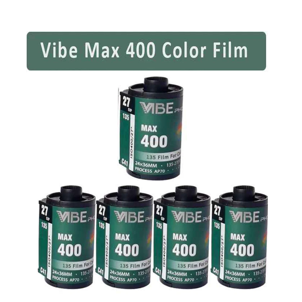 1/5/10Roll VIBE Max 400 Color film Universal ISO 400 135 Negative film ...