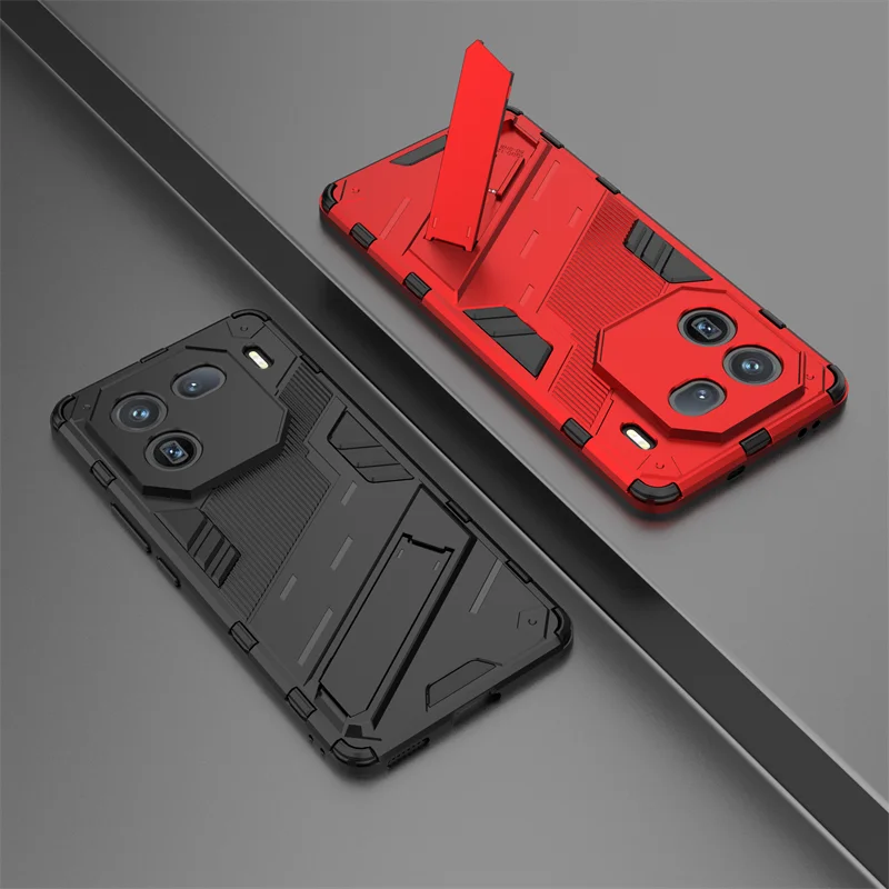 For-Vivo-iQOO-12-Case-Punk-Stlye-Kickstand-Armor-Bracket-Bumper-Case ...