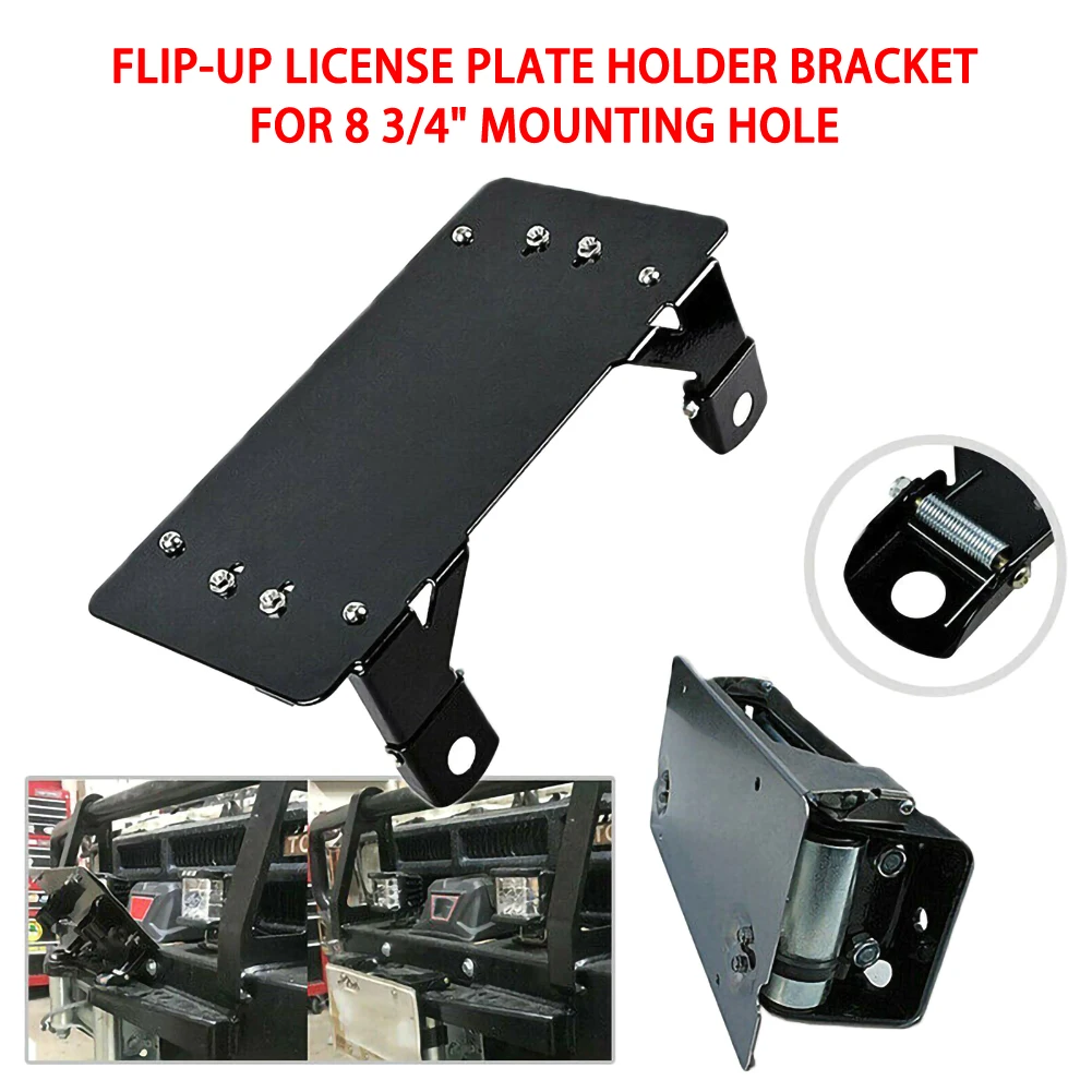 Solid-Steel-Off-road-Flip-Up-License-Plate-Number-Mount-Frame-Auto ...