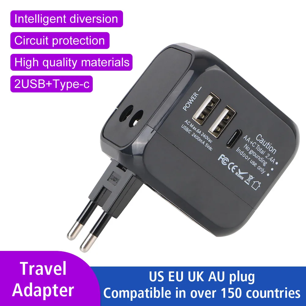 All-in-one Wall Charger Travel Charger US EU UK AU plug Universal with ...