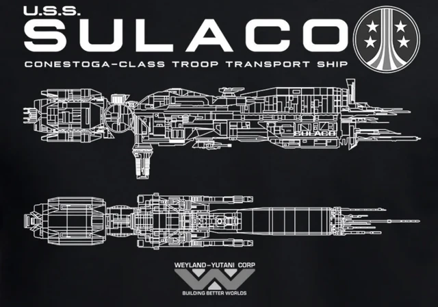 Blueprints USS Sulaco (Aliens) Sci Fi Spaceships,, 60% OFF