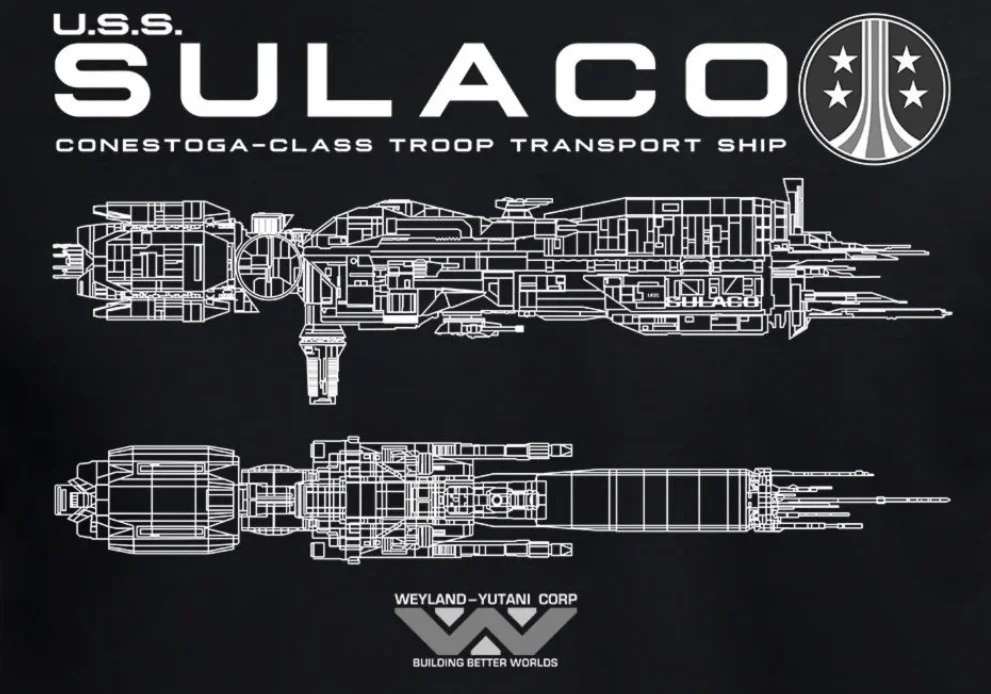 Blueprints USS Sulaco (Aliens) Sci Fi Spaceships,, 60% OFF