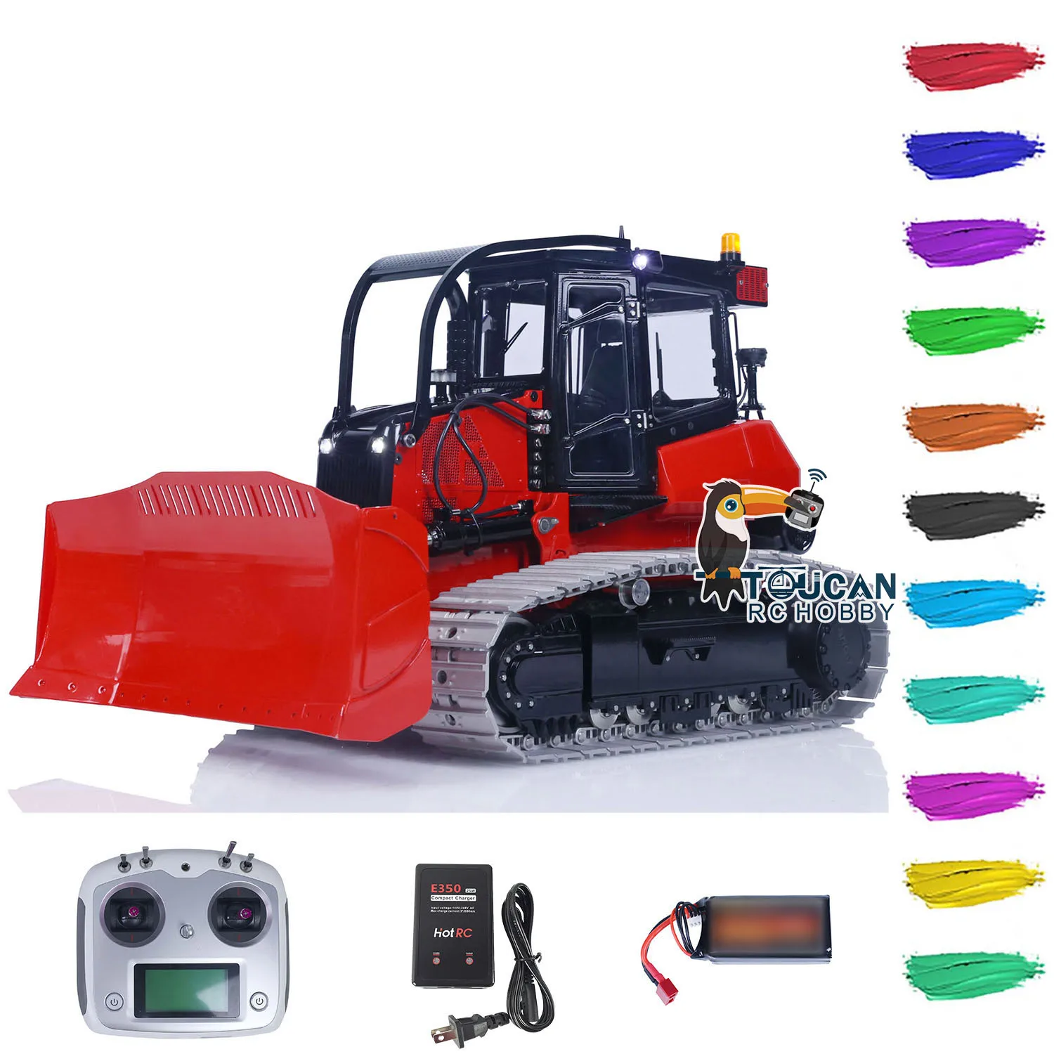 Toys-1-14-LESU-Aoue-850K-RC-Hydraulic-Dozer-Metal-Bulldozer-DIY-Painted ...