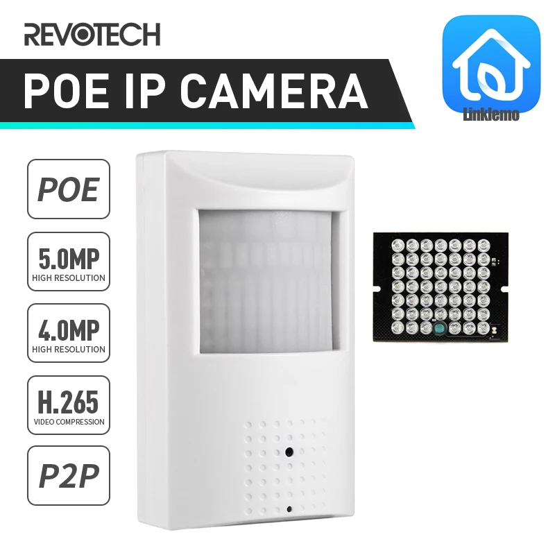 Revotech-940nm-PIR-IP-Camera-5MP-4MP-HD-Mini-Indoor-POE-H-265-LED-IR ...