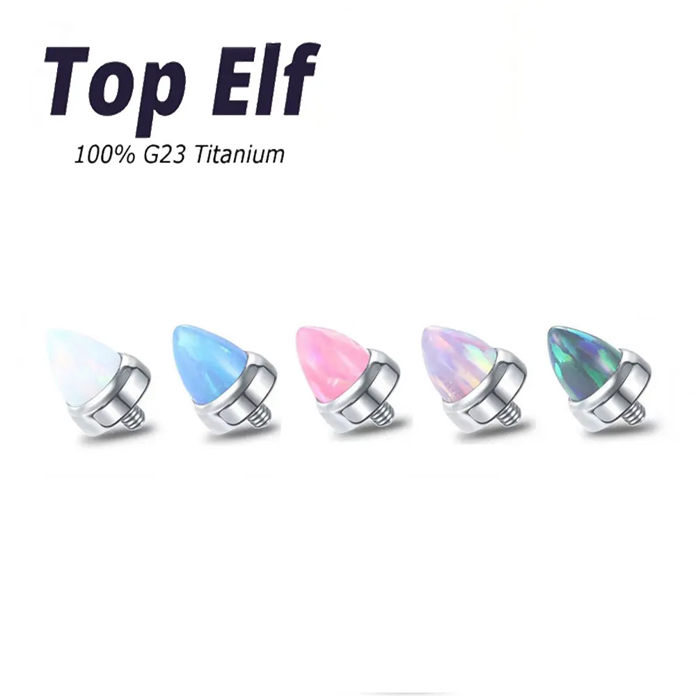 1-10pcs-G23-Titanium-16G-Opal-Dermal-Anchor-Top-Helix-Cartilage ...