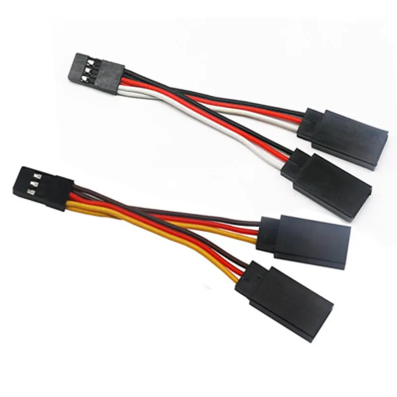 100mm-1-Male-to-2-Female-Connector-RC-Servo-Y-Extension-Cord-Cable-Lead ...