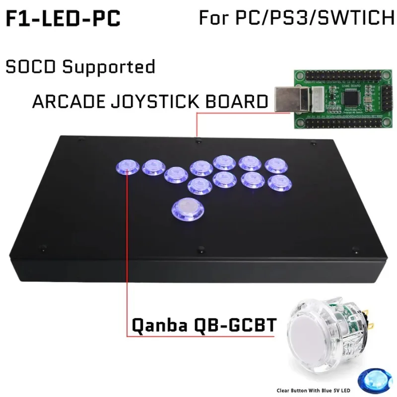 FightBox-F1-LED-All-Button-QANBA-Blue-QB-GCBT-LED-Arcade-Buttons ...