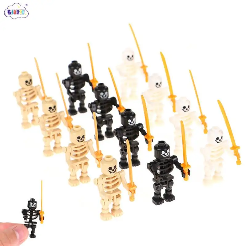 4-5Pcs-Skeleton-Soldier-Building-Block-Minifigure-Ninja-Bone-Minifigure ...