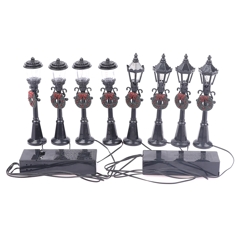 Christmas Mini Street Light Models 4 Pcs Mini Street Lamp Dollhouse ...