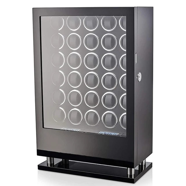 Luxury Automatic Watch Winder12 24 30 Slot Wood Mechanical Watch Box ...