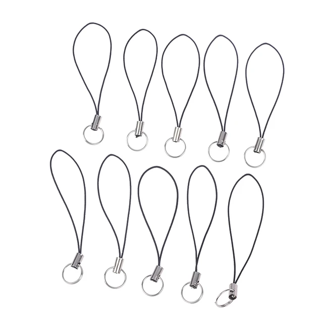 10pcs Lanyard Lariat Cords Lobster Clasp Rope Keychains Hooks Mobile ...