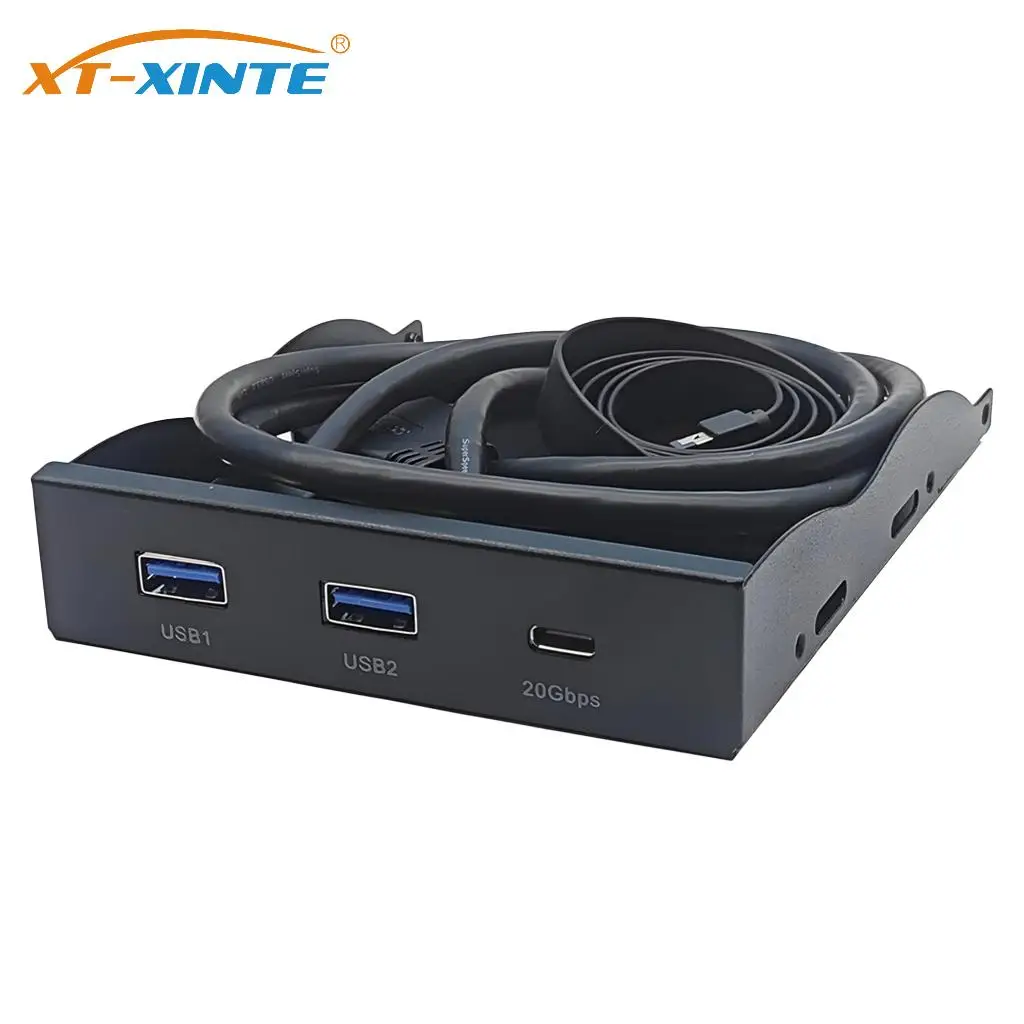 USB3.2 GEN2 TYPE-C 5.25”/3.5”Optical Drive or Floppy Drive Front Panel ...