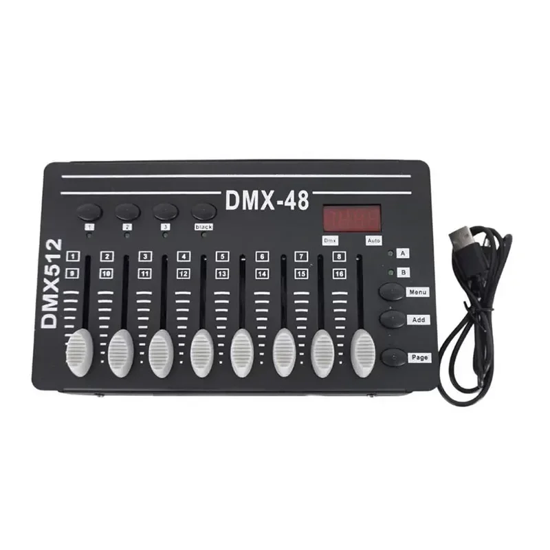 DMX-48 Portable Digital Console DMX Controller Stage Lighting Effect ...