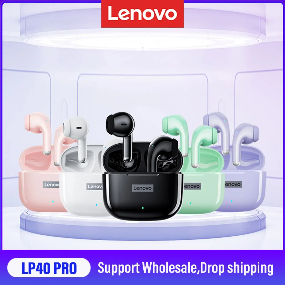 Lenovo Lp40 Pro Bluetooth Headset | Lenovo Wireless Earphone Lp40 Pro - Lenovo - Aliexpress