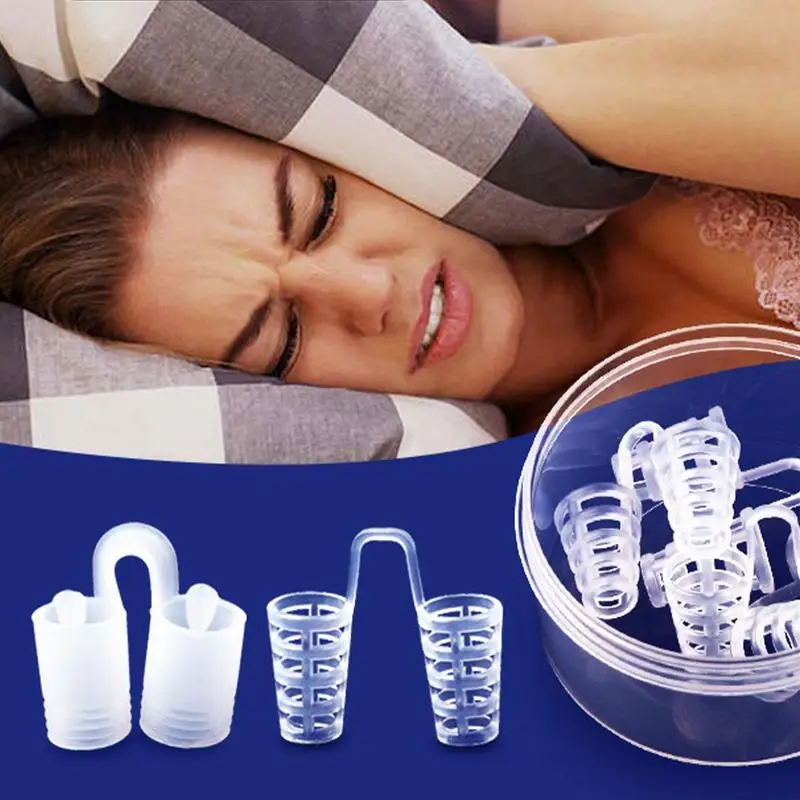 4PCS-Anti-Snoring-Apnea-Nose-Clip-Breathe-Aid-Silent-Snore-Device ...