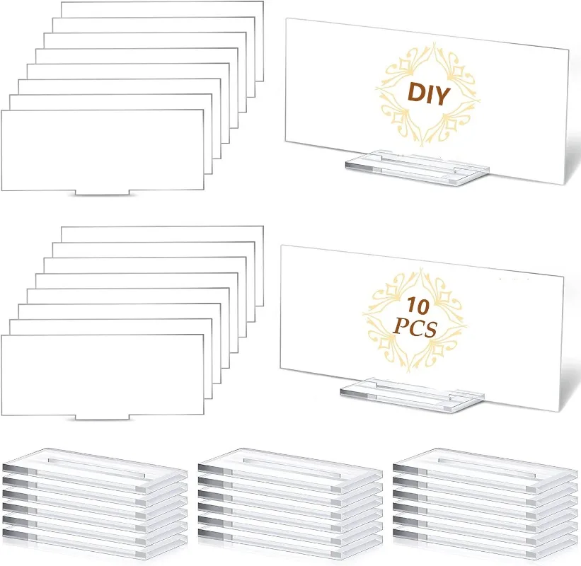 10pcs-Wedding-Table-Number-Plates-Table-Decorations-Clear-Acrylic-Blank ...