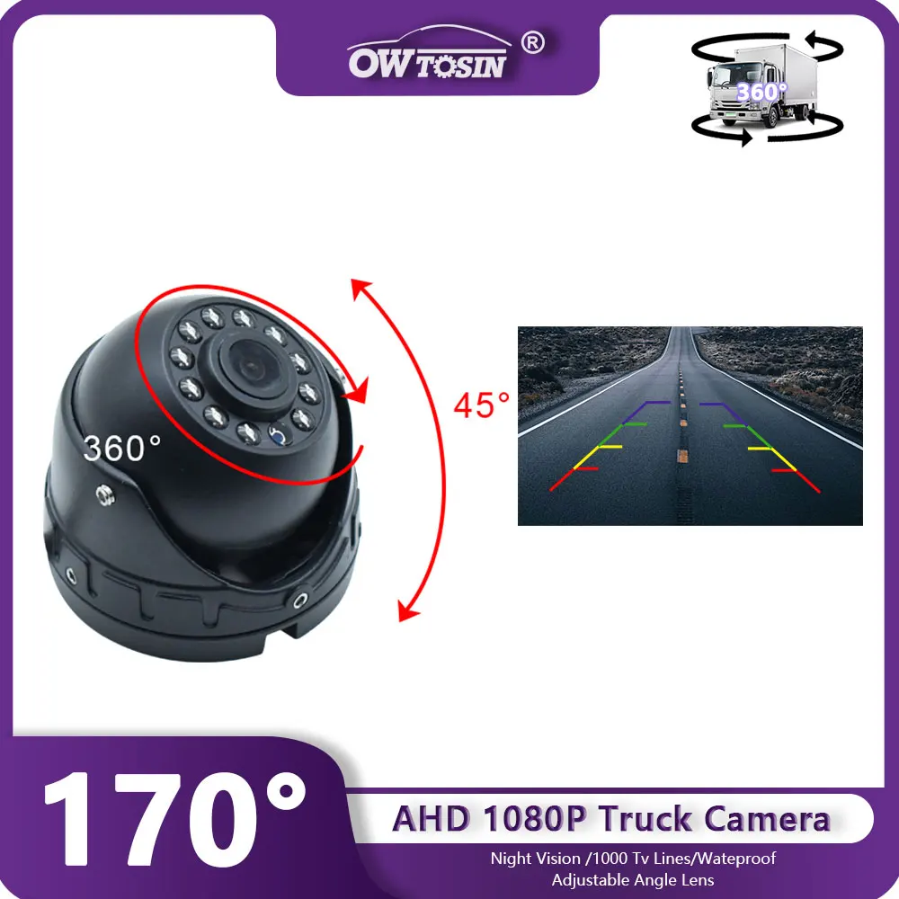 360° Adjustable Angle AHD 1920*1080P Car Rear View Vehicle Camera IR ...