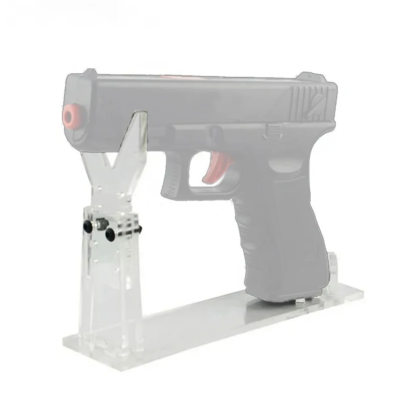 Clear-Acrylic-Hand-Gun-Display-Stand-Pistol-Rack-Holder-For-5-Gears ...
