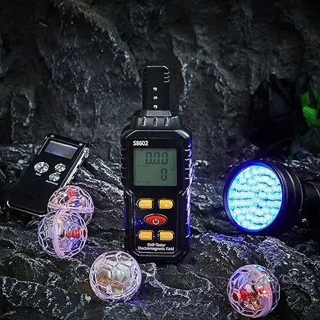 Ghost Hunting Kit With EMF Meter EVP Recorder Spirit Box UV Blacklight ...