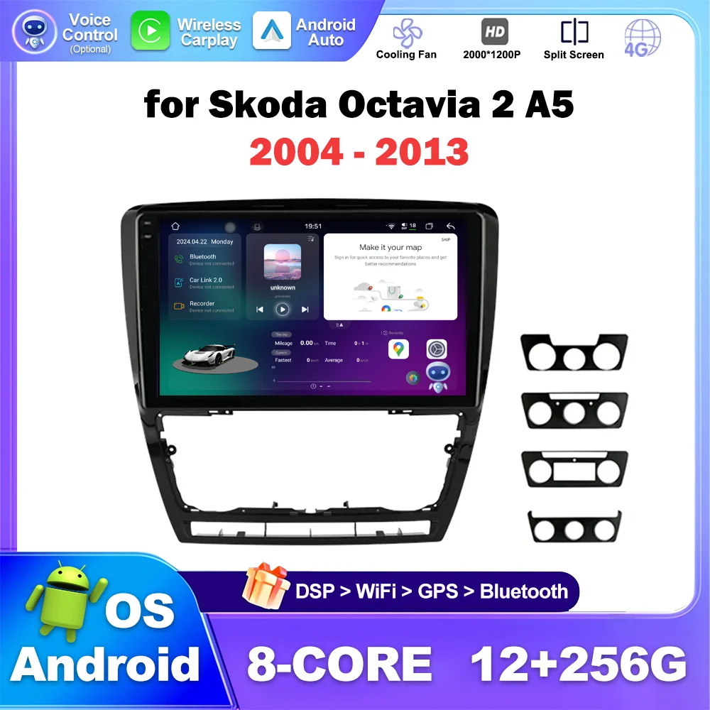 10-inch-Android-OS-Car-Radio-for-Skoda-Octavia-2-A5-2004-2013 ...