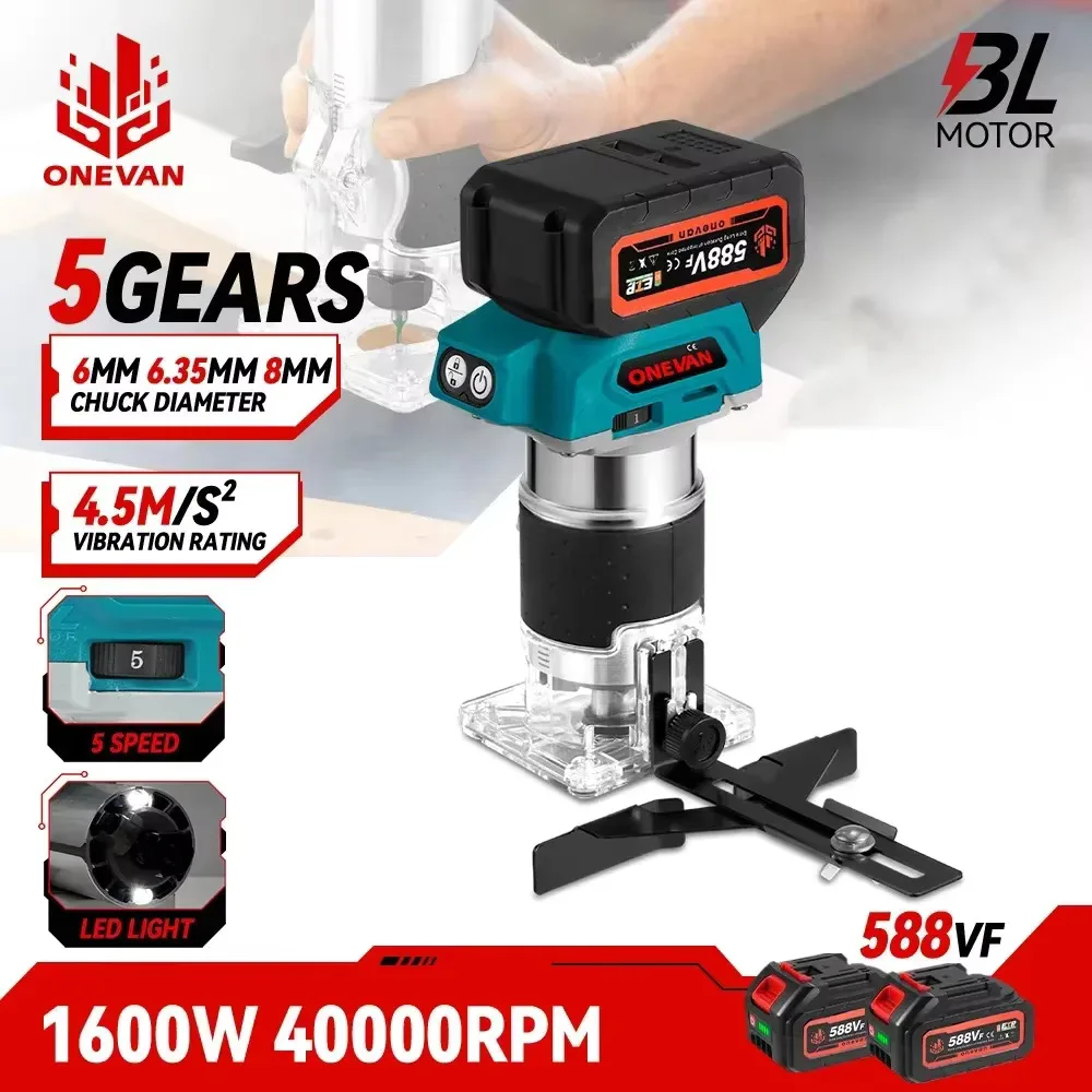 5-Speeds-Brushless-Electric-Hand-Trimmer-1600W-Cordless-Wood-Router ...