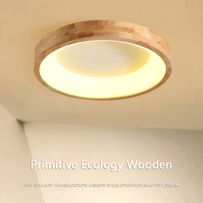 Wood/ Led Lights For Room Home Decor Living Bedroom Farmhouse Modern ...