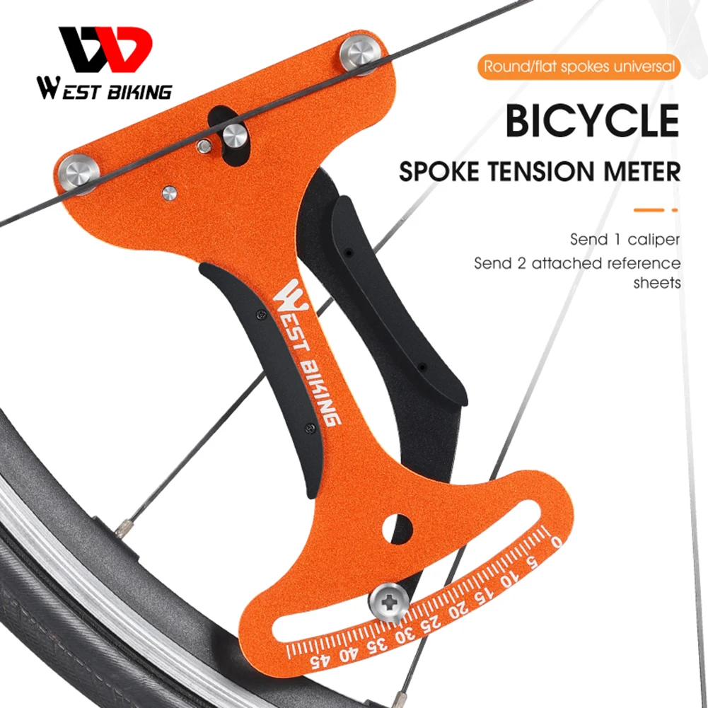 West Biking 자전거 스포크 장력 측정기 로드 바이크용 스포크 체커 표시기 자전거 스포크 수리 도구