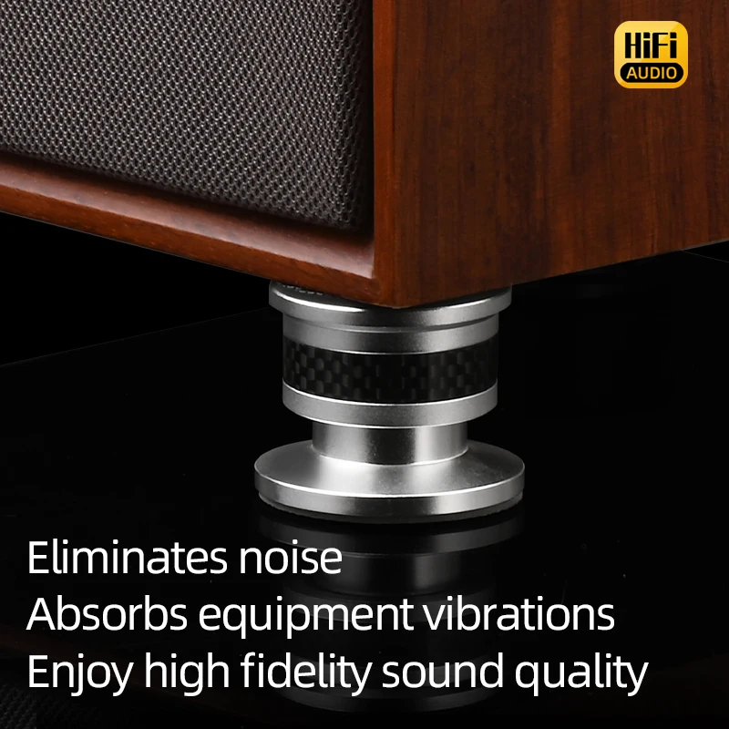 ATAUDIO-4PCS-HiFi-Speaker-Spike-Isolatio-Stands-Carbon-Fiber-Aluminum ...