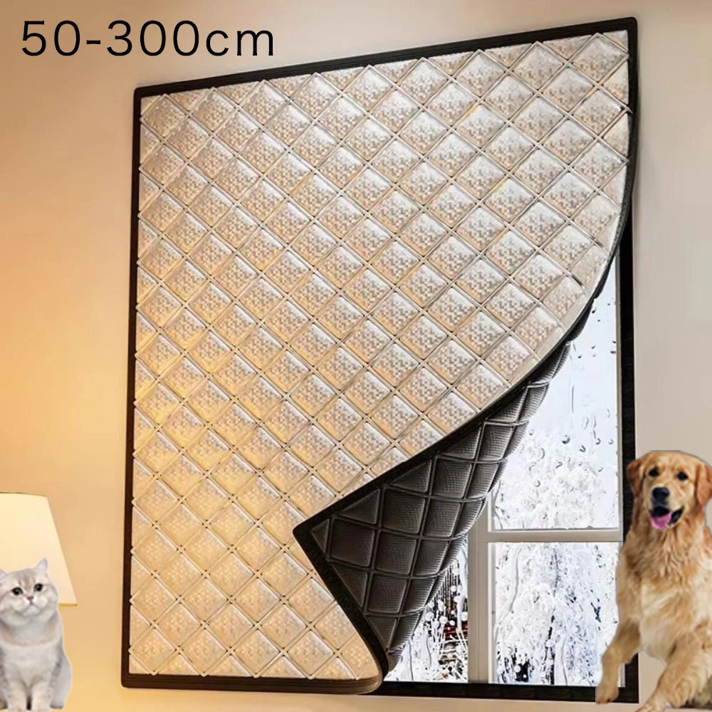 Windproof Cold Proof Blackout Curtains Winter Bedroom Insulation Film ...