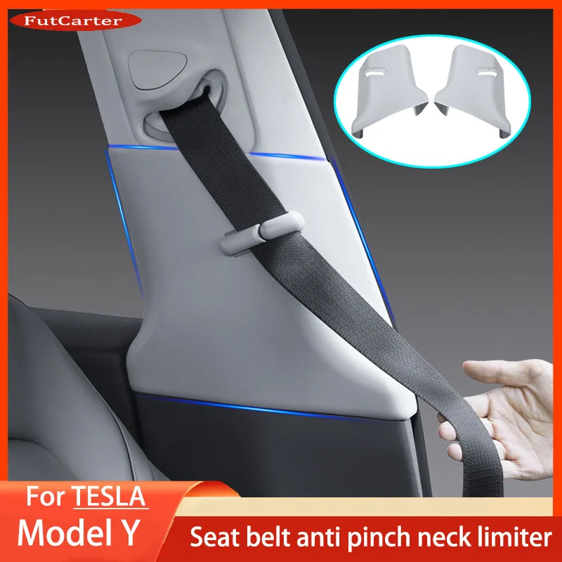 For tesla model Y car Safety Seat Belt adjust Anti-Neck Belt limiter ...
