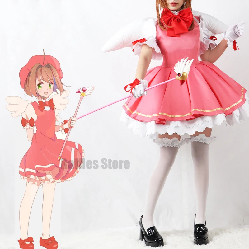 Anime-Sakura-Cardcaptor-Kinomoto-Sakura-Clow-mago-Cosplay-disfraz ...