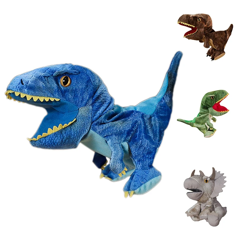 1 Pc Dinosaur Plush Hand Puppets Lifelike Triceratop Tyrannosaurus Rex ...