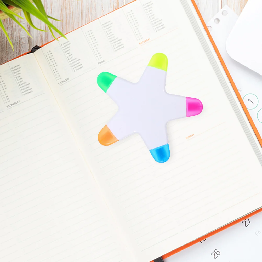 Five-pointed-Star-Highlighter-Aesthetic-Colored-Pens-Study-Marker ...