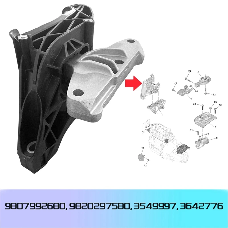 Motor-Bracket-9820297580-For-Citroen-Berlingo-Peugeot-Partner-Rifter ...