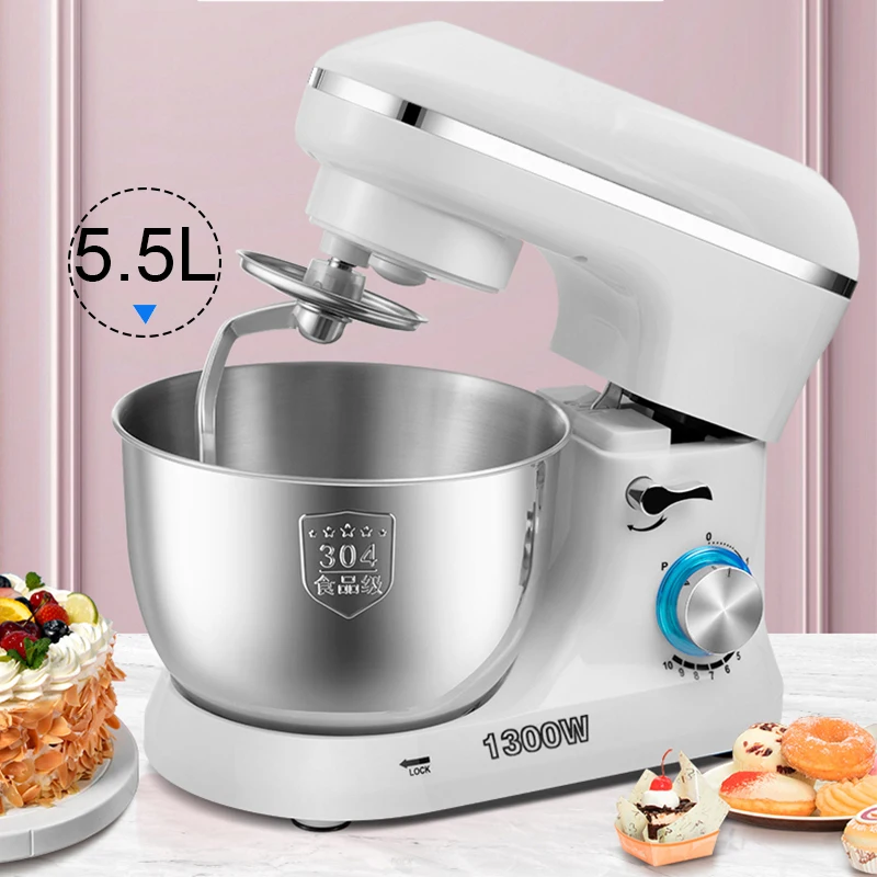5-5L-Planetary-mixer-Stainless-Steel-Bowl-Kitchen-Food-Stand-Mixer ...