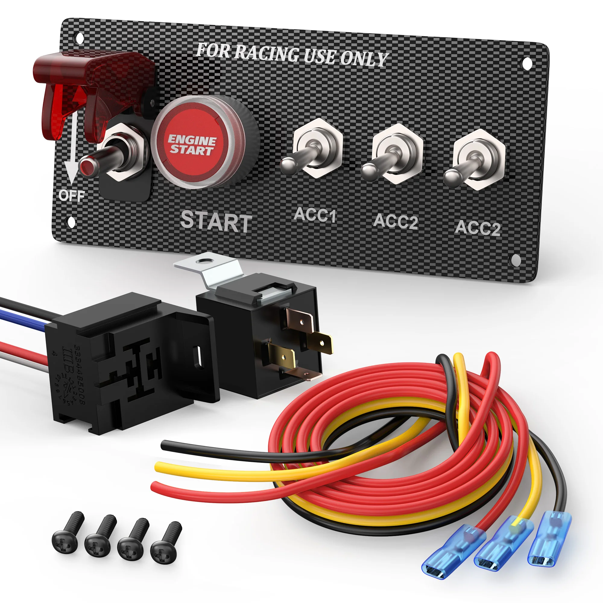 DaierTek 12V Racing Car Ignition Switch Panel Engine Start Stop ...