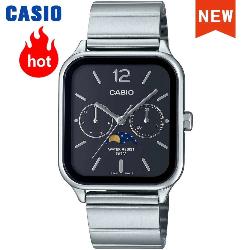 Casio-Rel-gio-quadrado-moonphase-masculino-rel-gio-de-pulso-quartzo ...