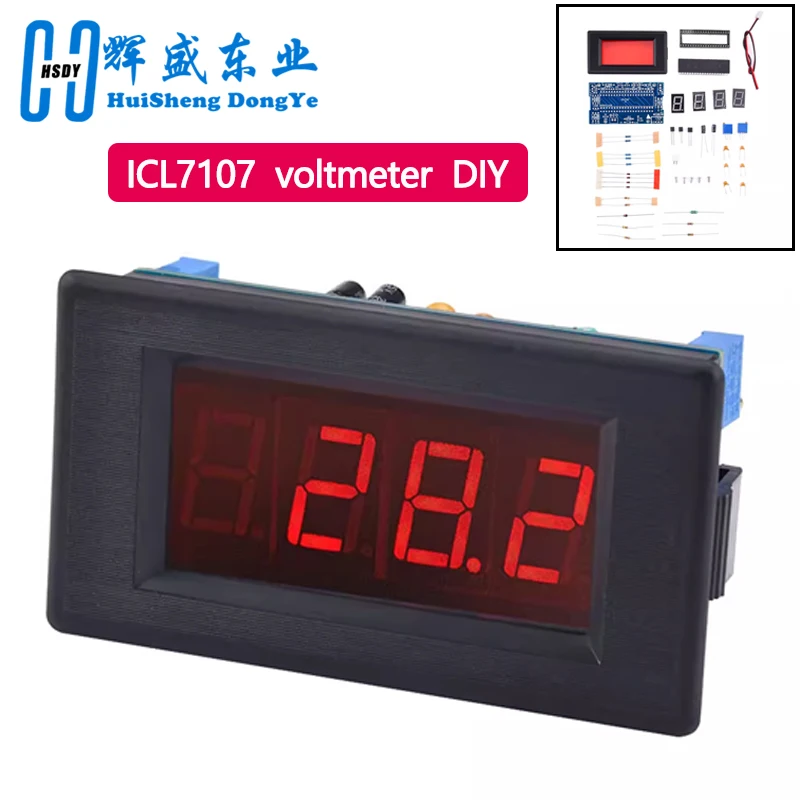 ICL7107 Voltmeter DIY Kit Parts DC 5V Digital Voltmeter Module e ...