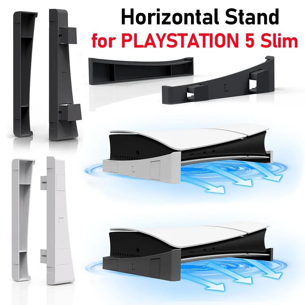 for-PS5-Slim-Horizontal-Stand-with-Anti-Slip-Mads-Storage-Bracket-Host ...