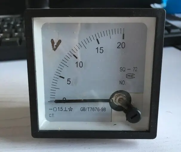 SQ72 SQ-72 72*72mm Pointer Type DC Voltmeter Positive And Negative 10V ...