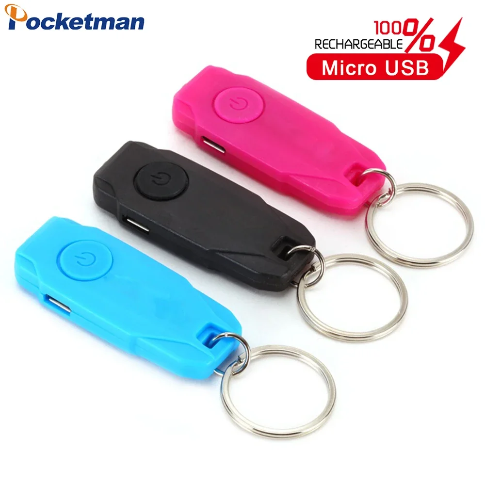 Mini-Flashlight-Portable-USB-Rechargeable-LED-Keychain-Lights-Outdoor ...