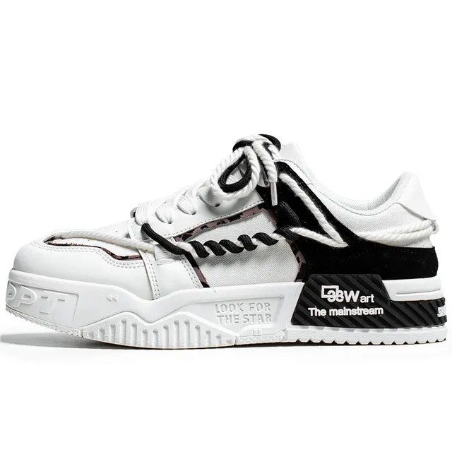 Men Skateboarding Shoes Canvas Thick Bottom Platform Shoes Comfortable ...