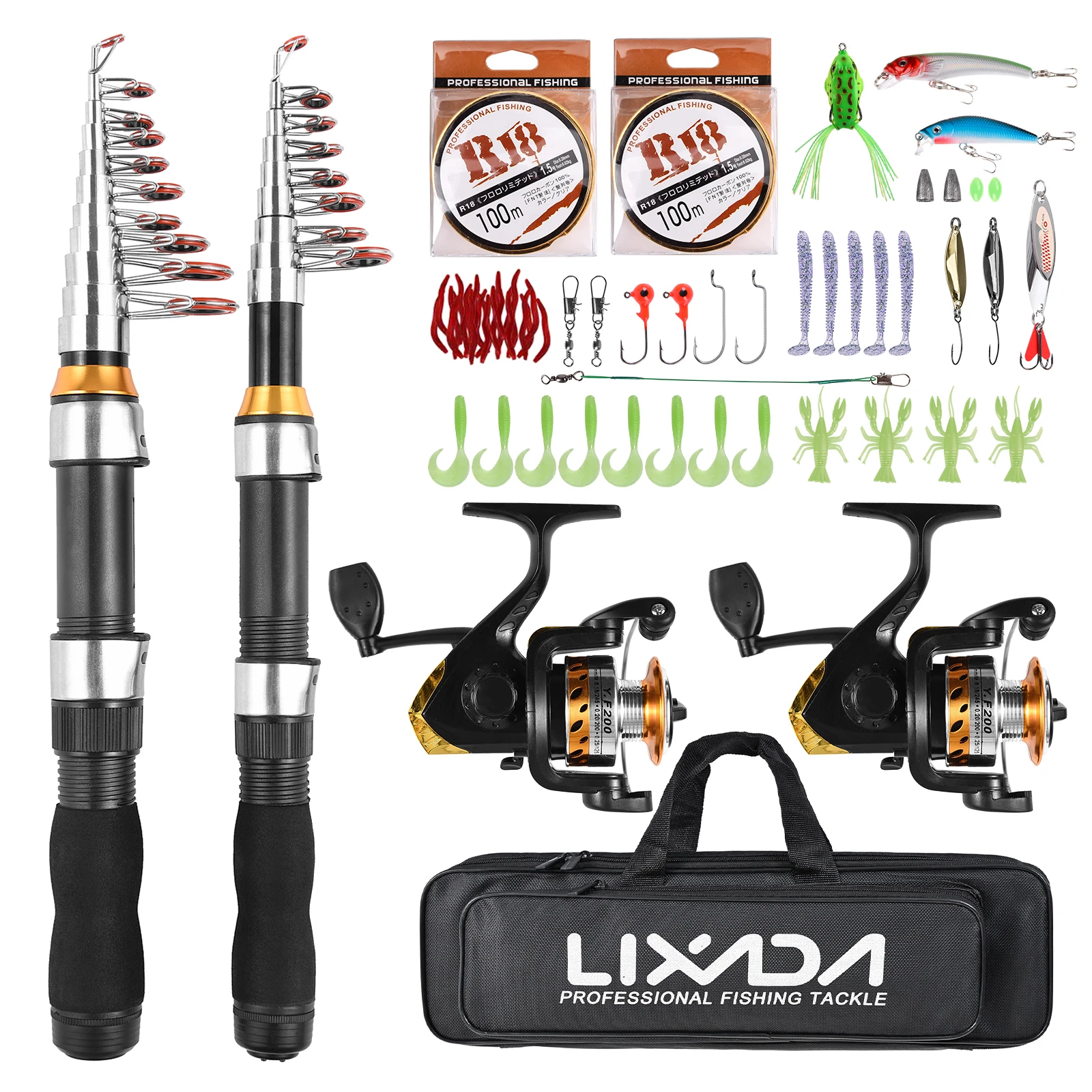 Lixada-Fishing-Rod-Reel-Combo-Water-Drop-Set-Complete-Kit-1-9m-2-30m ...