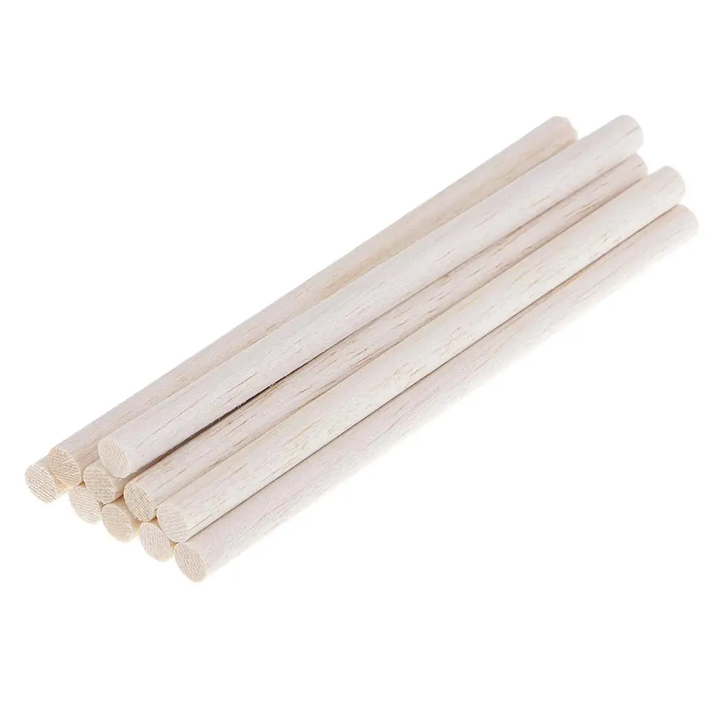 10pcs-50-250mm-Round-Blank-Unfinished-Balsa-Wood-Wooden-Dowel-Rod-Pole ...