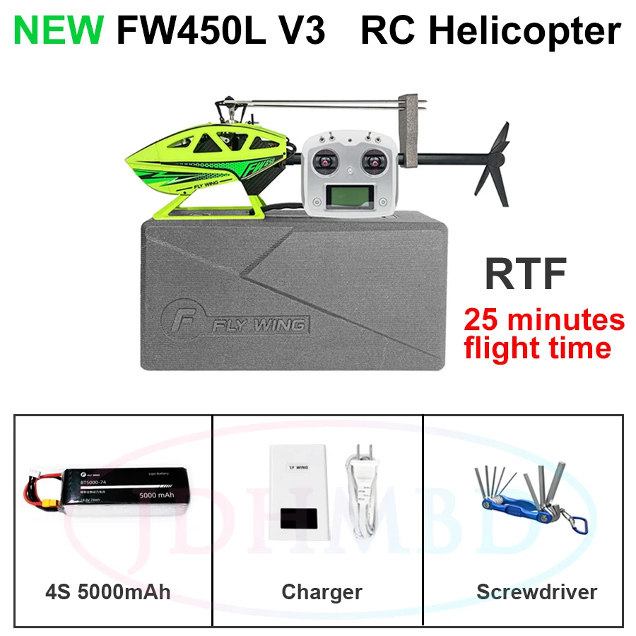 FW450 Fly Wing FW450L V3 Auto-Aerobatic Auto Inverted Hover Figure ...
