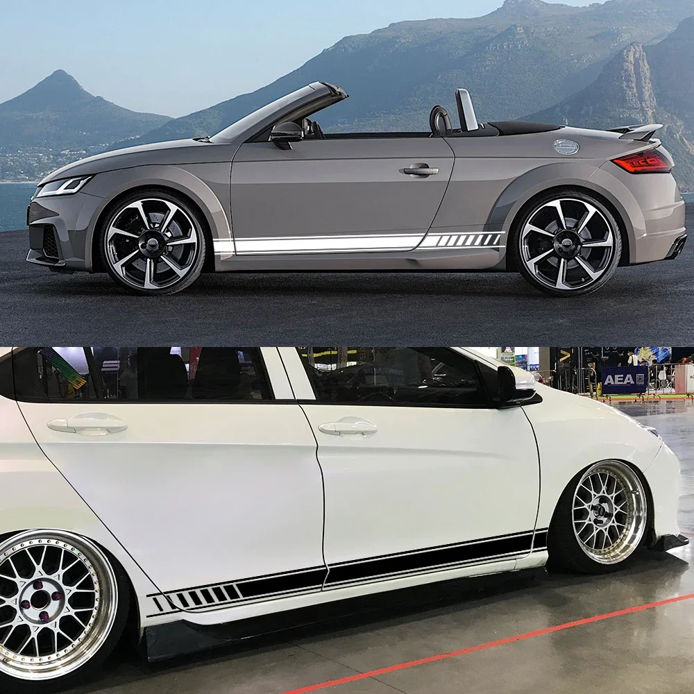 Car Side Door Sticker Vinyl Decals Stripes Trims Graphic Auto ...